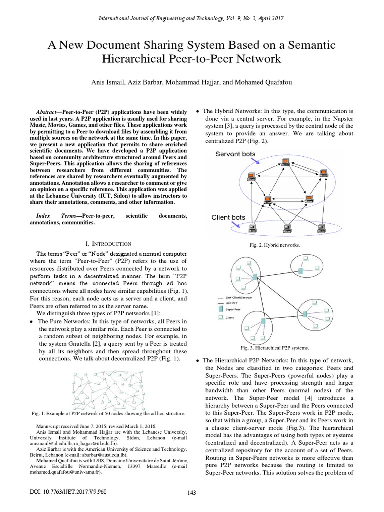 A New Document Sharing System Based On A Semantic Hierarchical Peer-to ...