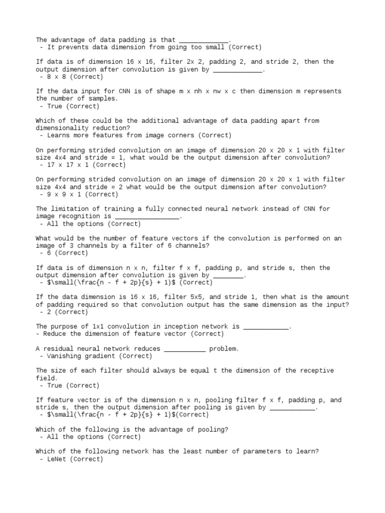 Convolutional Neural Networks (CNN) - QA & HandsOn | PDF | Cybernetics | Applied Mathematics