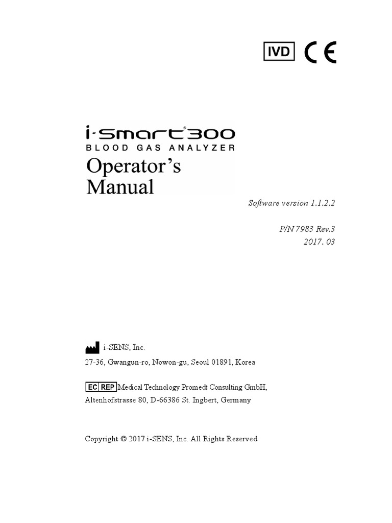 Manual I-Smart 300 Operator's Manual - Rev.3 PDF | PDF | Reference ...