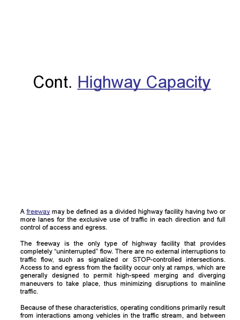 Highway Capacity Analysis2 9 | PDF | Lane | Traffic