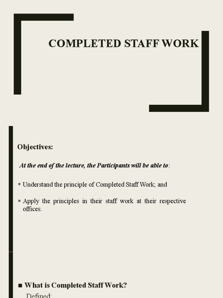 Completed Staff Work | PDF | Memorandum | Decision Making