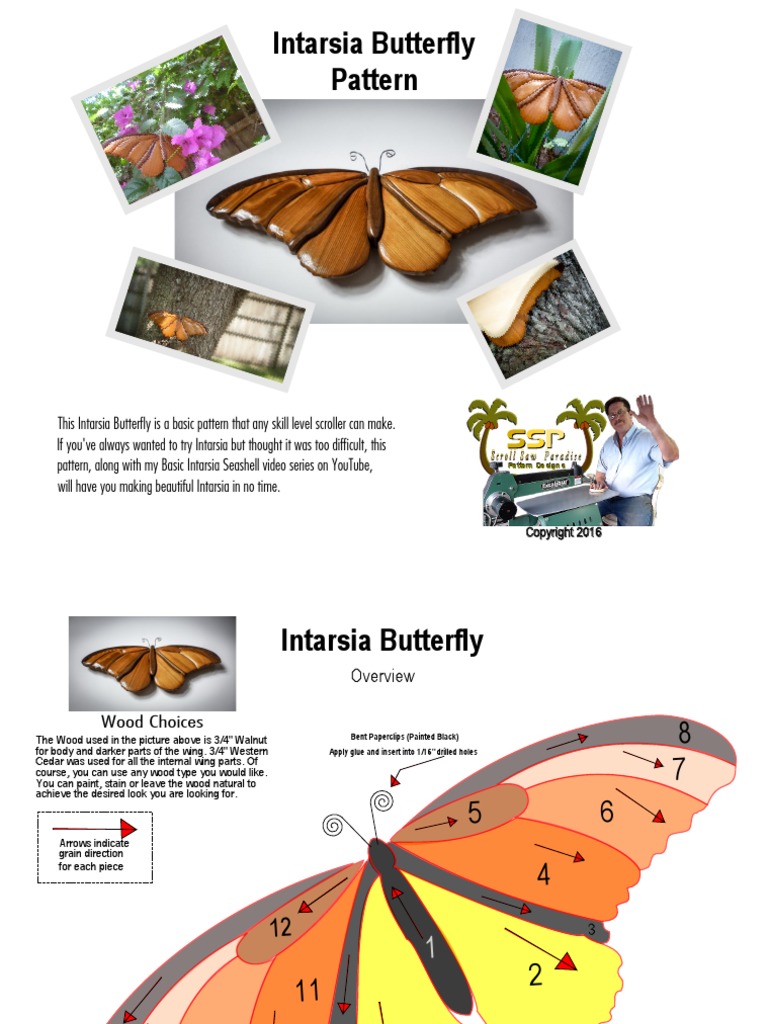 Intarsia Butterfly Pattern: Scroll | PDF | Forest Products ...