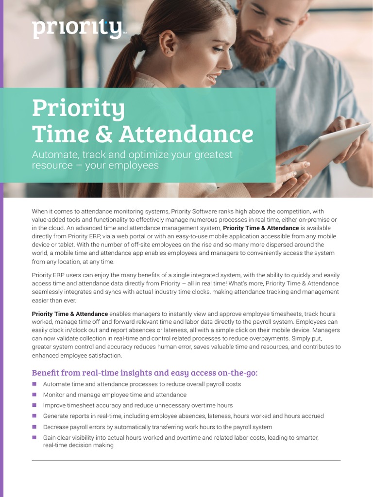 Priority Time & Attendance: Automate, Track and Optimize Your Greatest ...