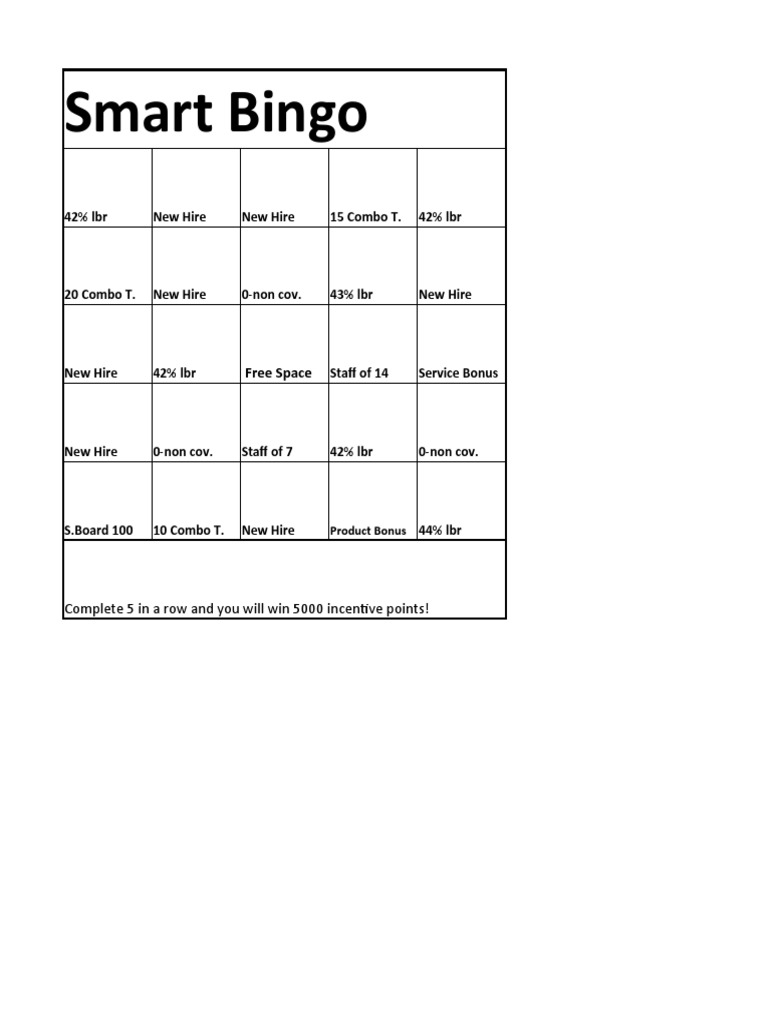 Smart Bingo | PDF