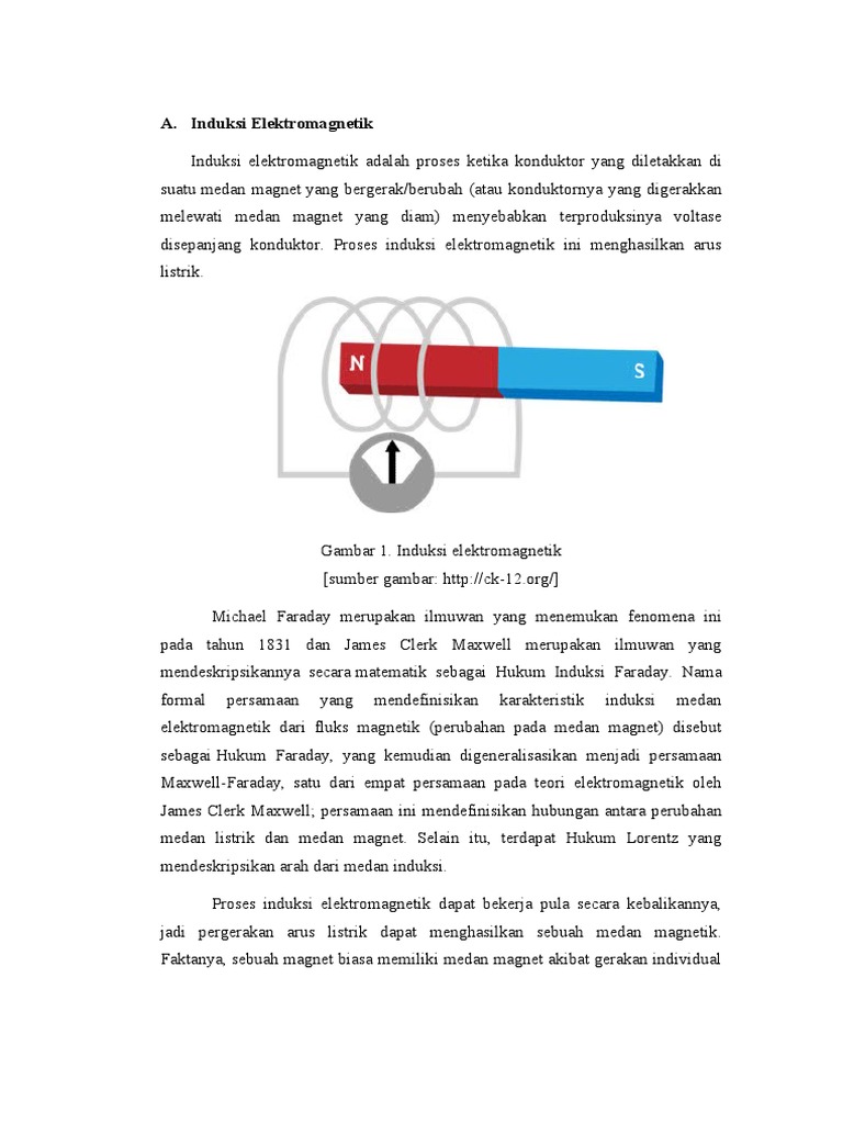 PRINSIP DAN RUMUS INDUKSI ELEKTROMAGNETIK | PDF
