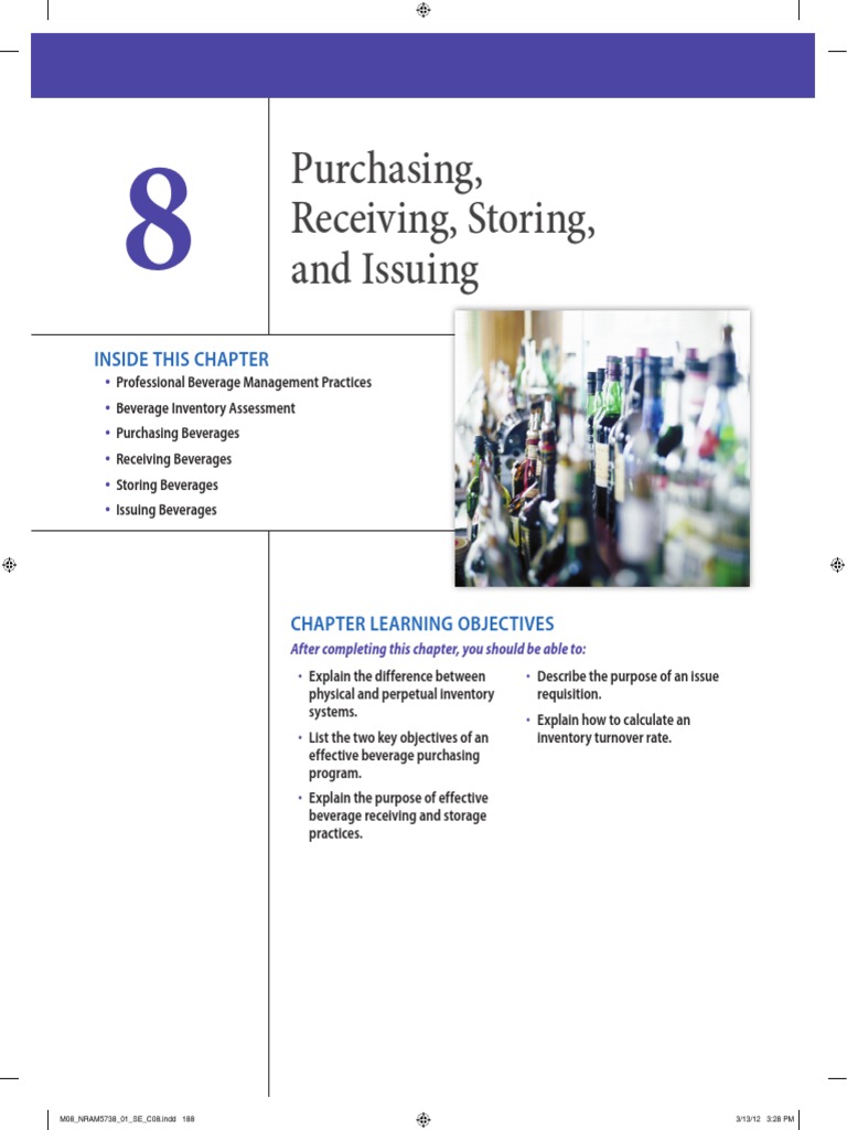 Purchasing, Receiving, Storing, and Issuing: Inside This Chapter | PDF ...