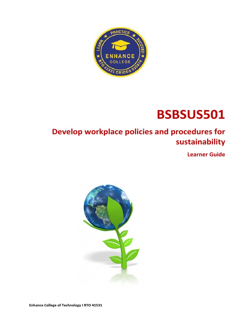 BSBSUS501 Sustainability Policy Guide | PDF | Life Cycle Assessment ...