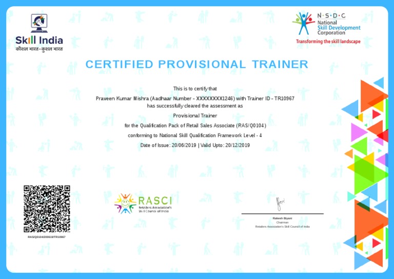 Praveen TOT Certificate PDF | PDF