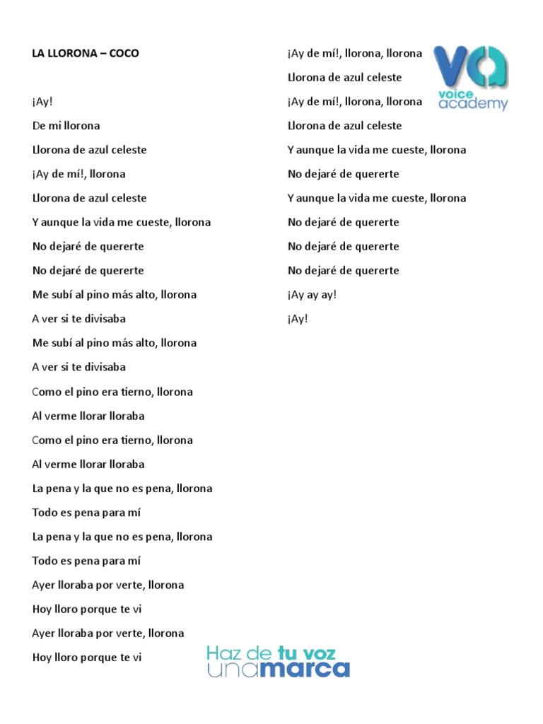 La Llorona - Coco | PDF