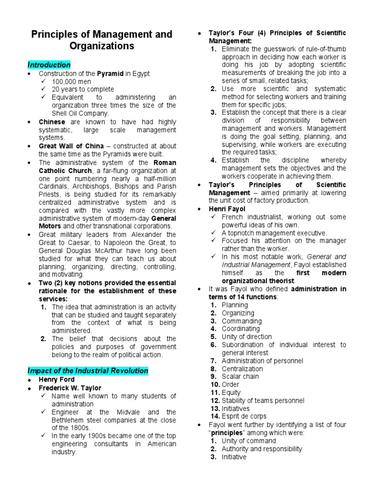 Principles of Management and Organizations | PDF | Business