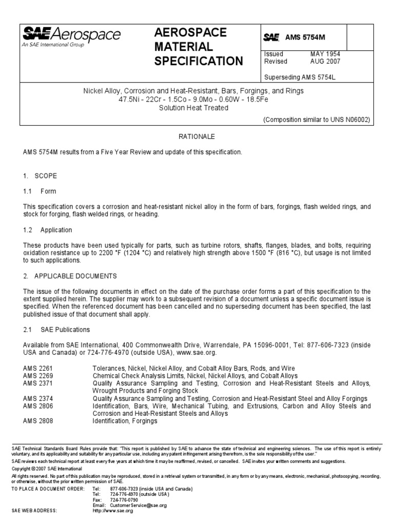 Aerospace Material Specification | PDF | Heat Treating | Alloy
