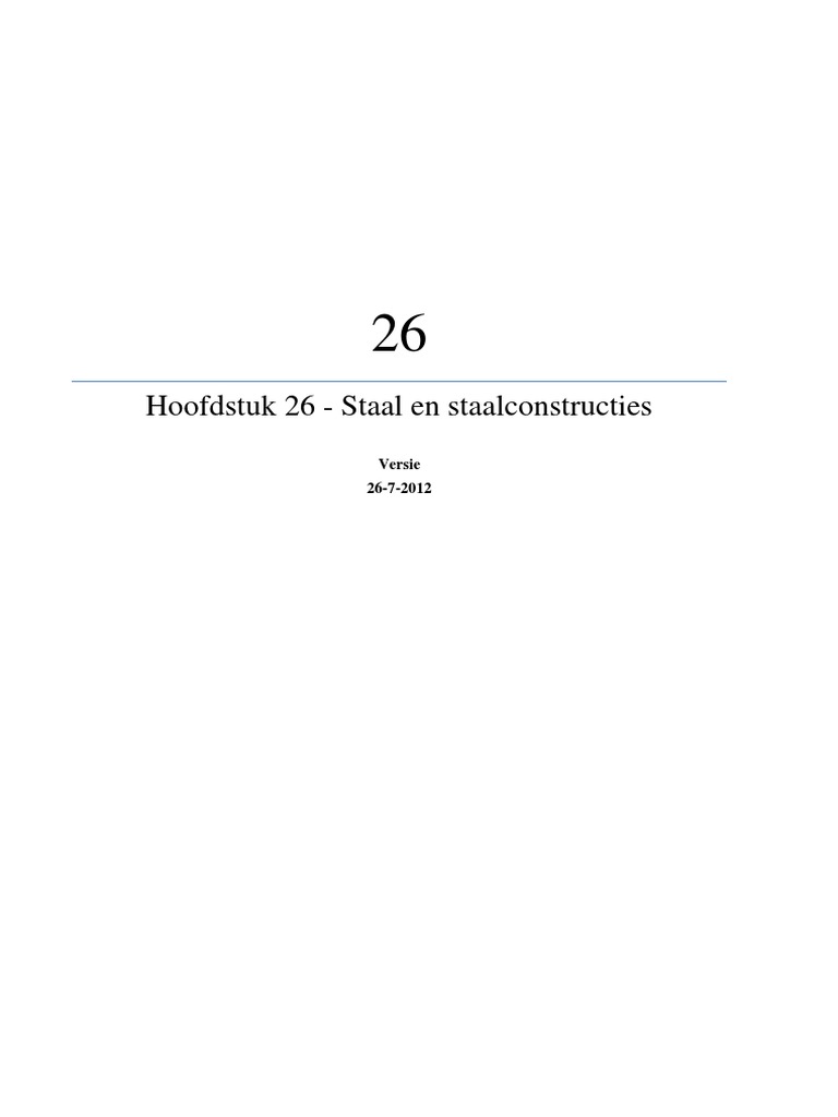 SB260 - H26 - Staal en Staalconstructies | PDF