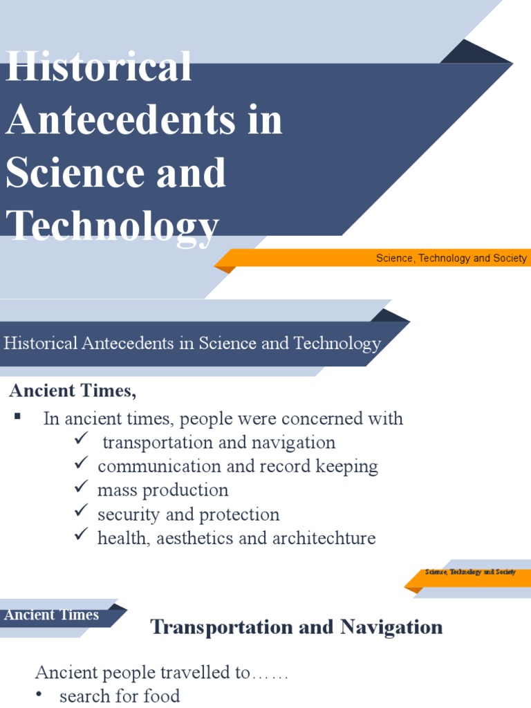 An Overview of Historical Antecedents in Ancient Science and Technology ...