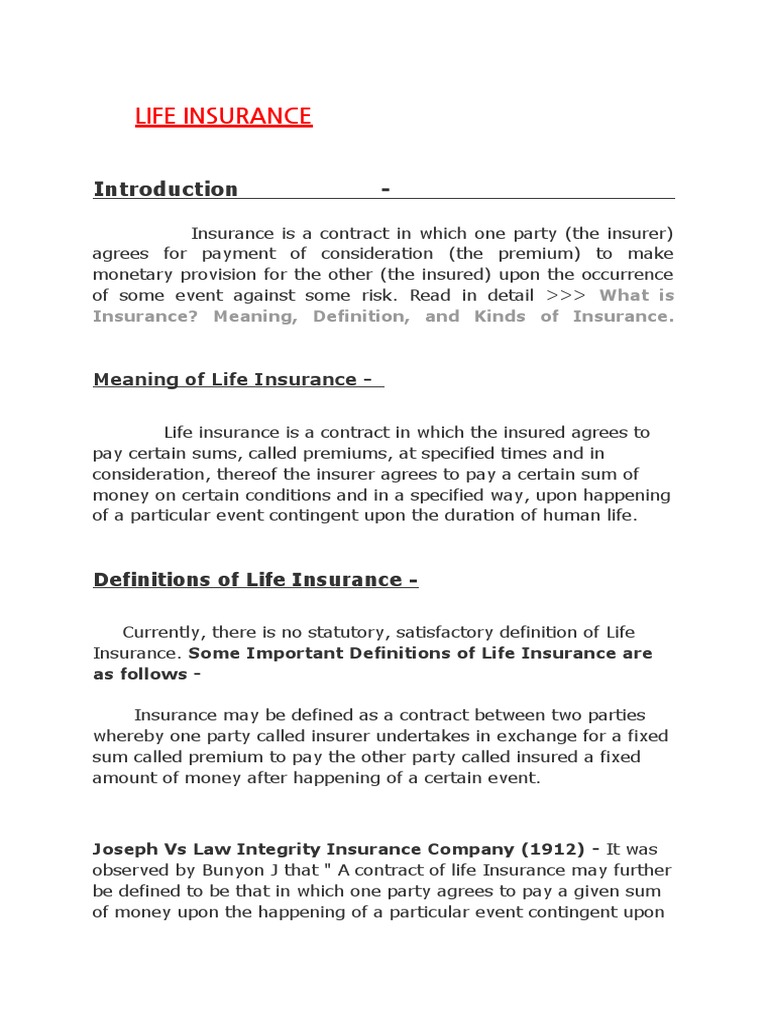 Life Insurance | PDF | Life Insurance | Insurance