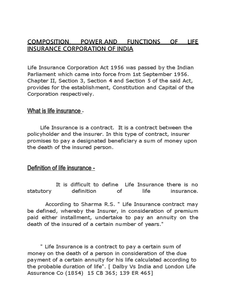 LIC Composition POWER FUNCTION | PDF | Life Insurance | Insurance