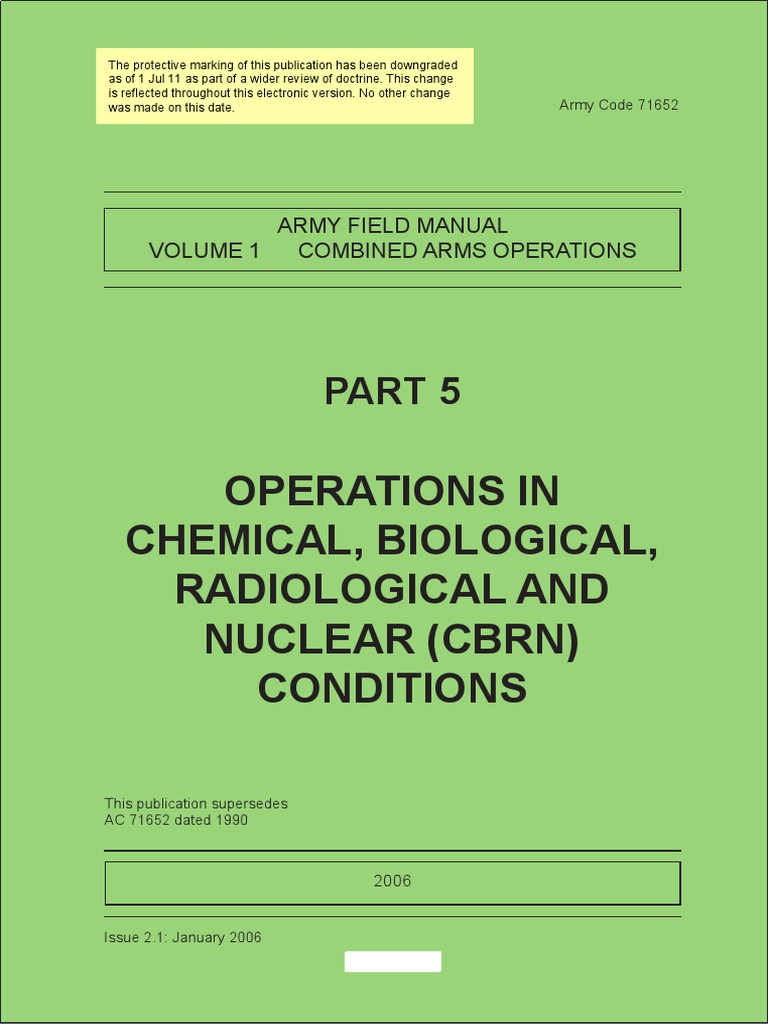 Operations In Chemical, Biological, Radiological And Nuclear (Cbrn ...