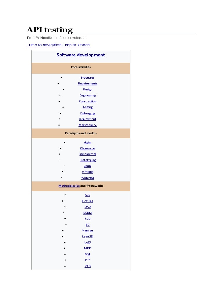 Api Testing Software Development Pdf Software Engineering Computing