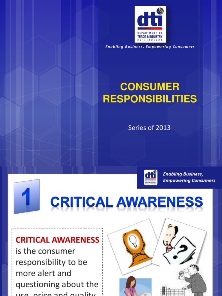 Empower Consumers Through Responsibilities | PDF