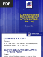 RA 7394 or Consumer Act of The Philippin | PDF | Financial Transaction ...