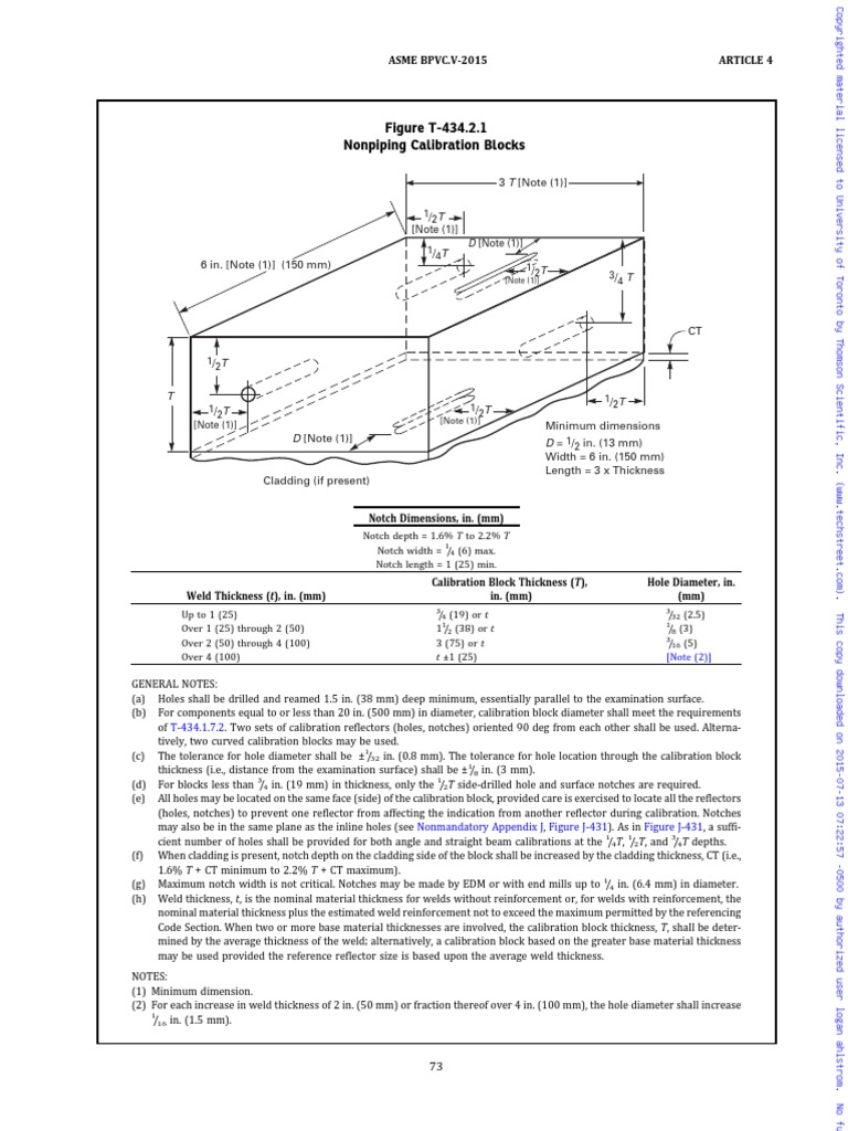 Figure T-434.2.1 Nonpiping Calibration Blocks | PDF | Industrial ...