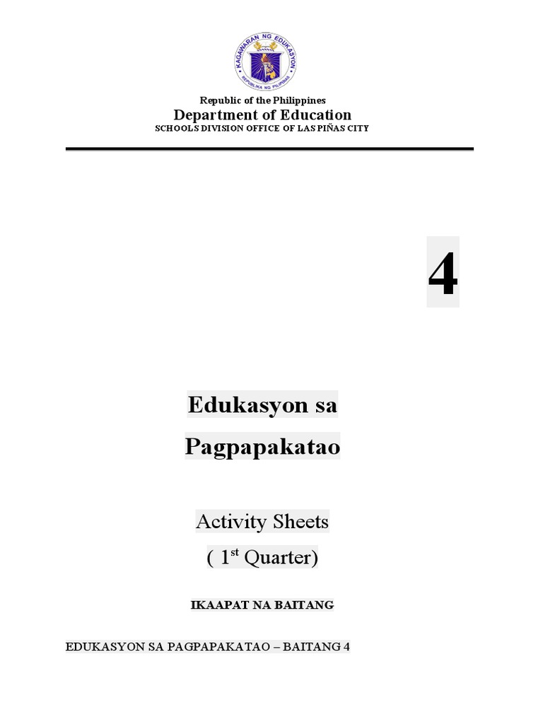 ESP 4 Sample Module Activities | PDF