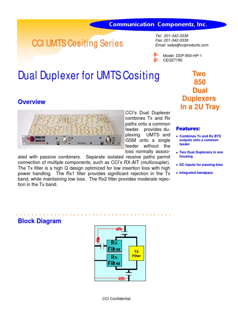 Dual Duplexer For UMTS Cositing | Download Free PDF | Information And ...