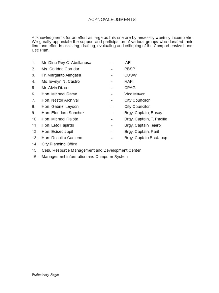 Acknowledgement | PDF