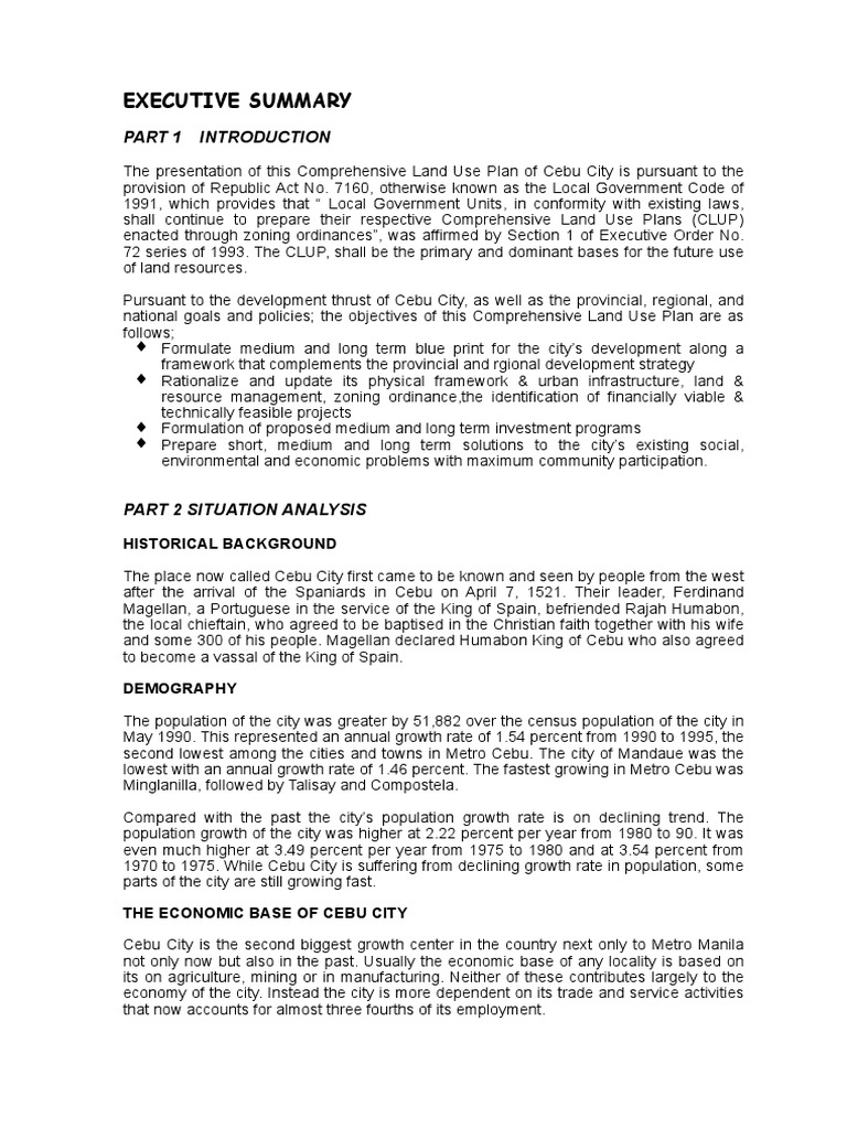 Executive Summary: Part 1 Introduction | PDF | Cebu | Airport