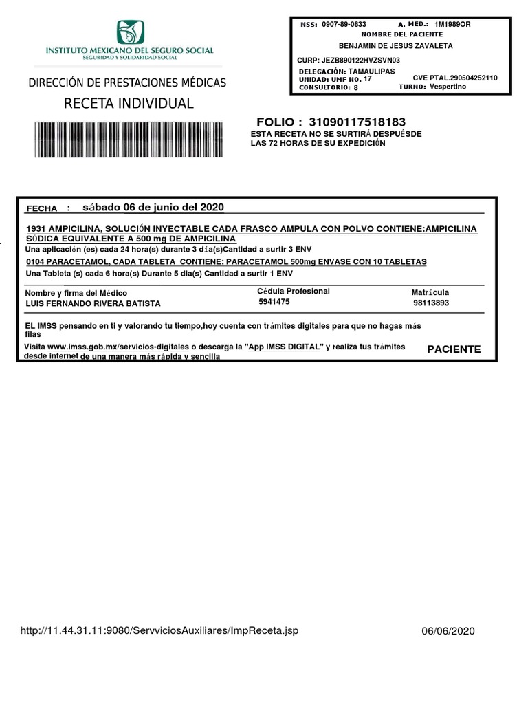 Receta Imss | PDF