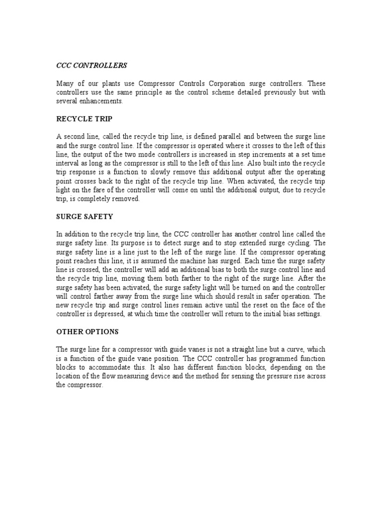 CCC Surge Control and Recycle Trip Lines | PDF | Technology & Engineering
