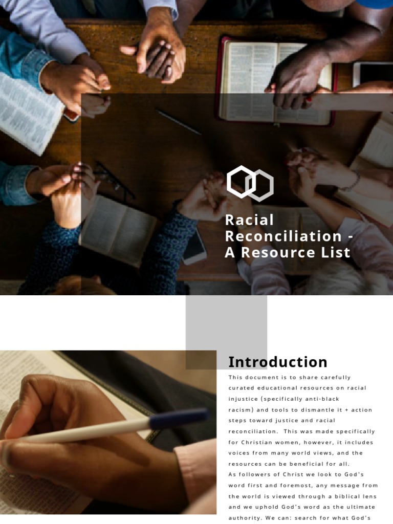 Racial Reconciliation - A Resource List | PDF | Racism | Discrimination ...