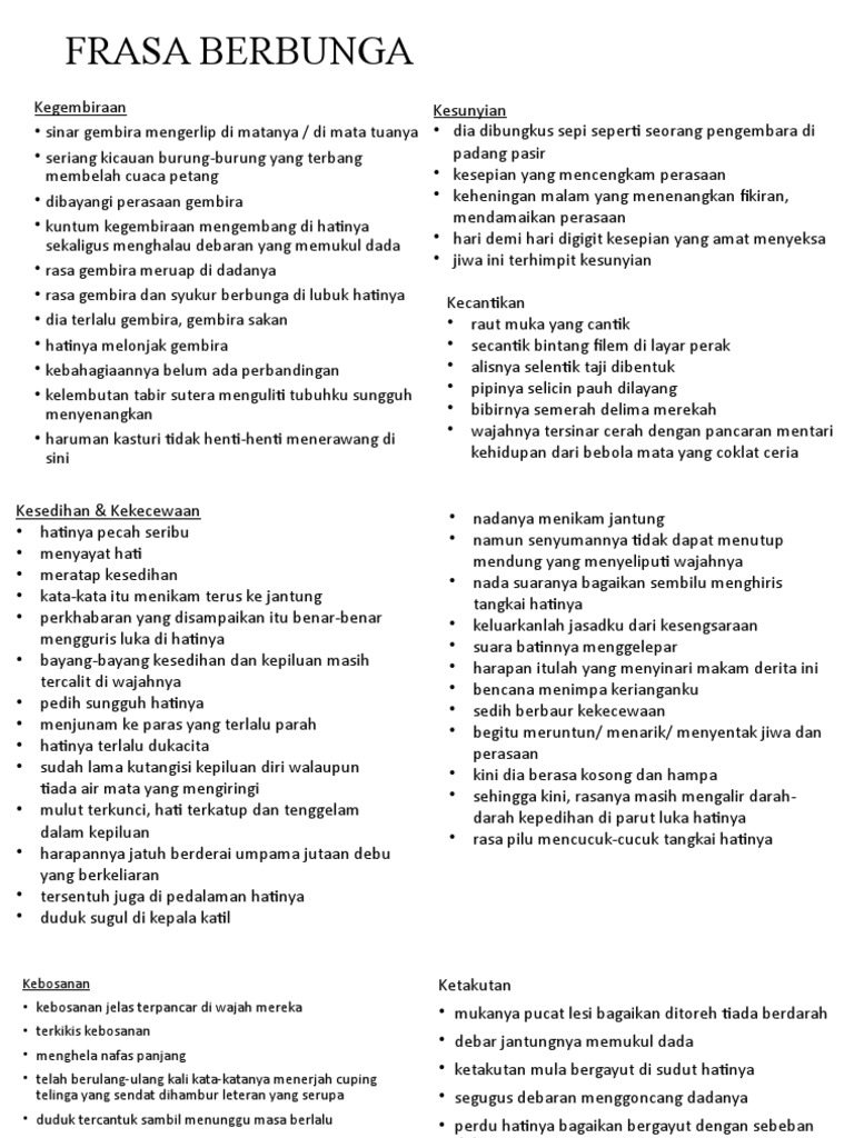 Frasa Berbunga | PDF