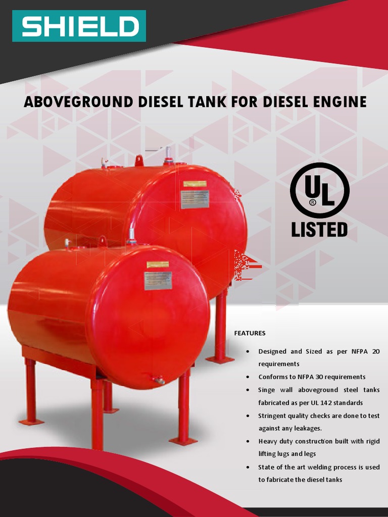 DIESEL TANK - 350 GAL - Opt | PDF | Diesel Engine | Mechanical Engineering