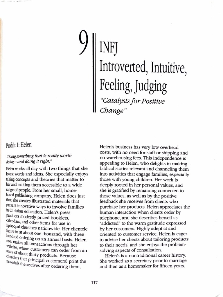 Do What You Are - INFJ PDF | PDF | Psychological Concepts
