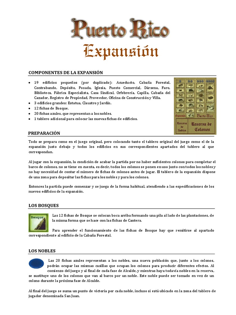 Puerto Rico - Reglas Expansión PDF | PDF | Los bosques | Comercio
