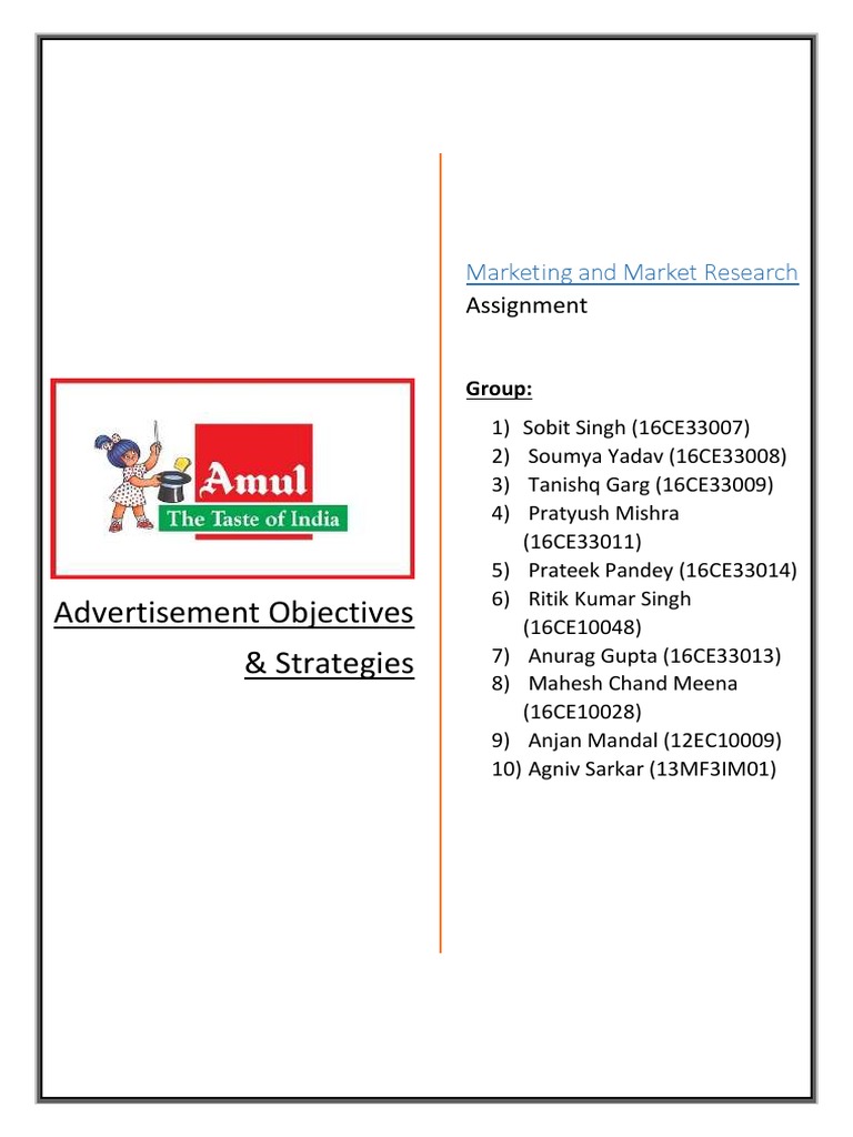 Amul | PDF | Brand | Target Audience