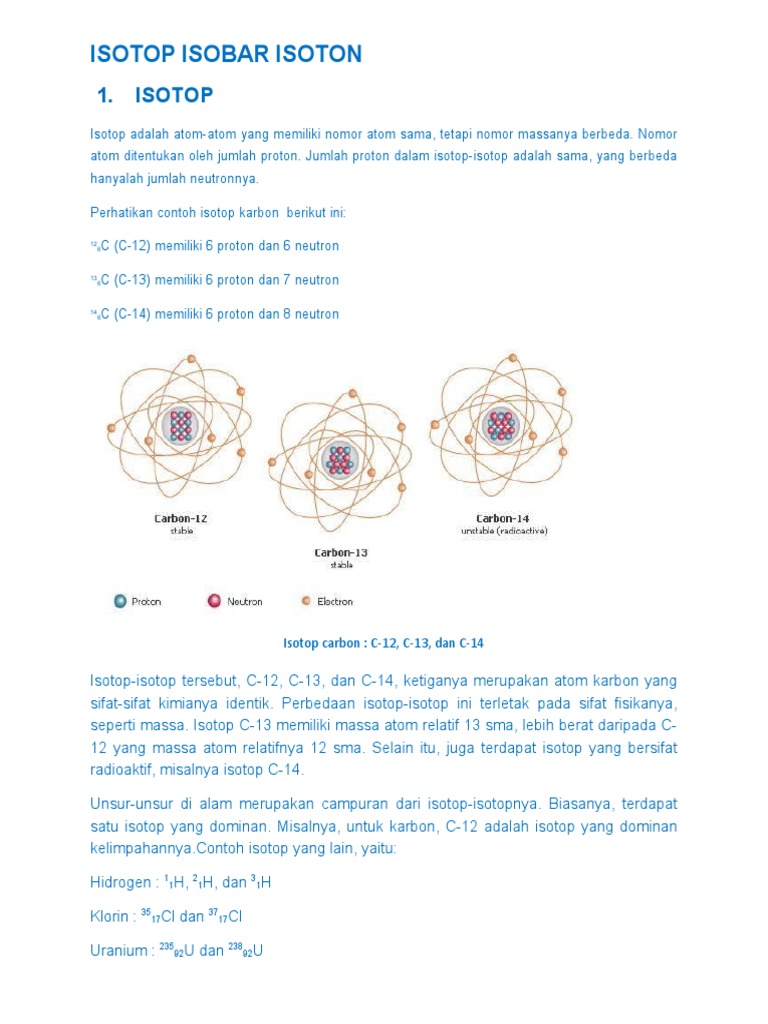 Isotop Isoton Dan Isobar | PDF