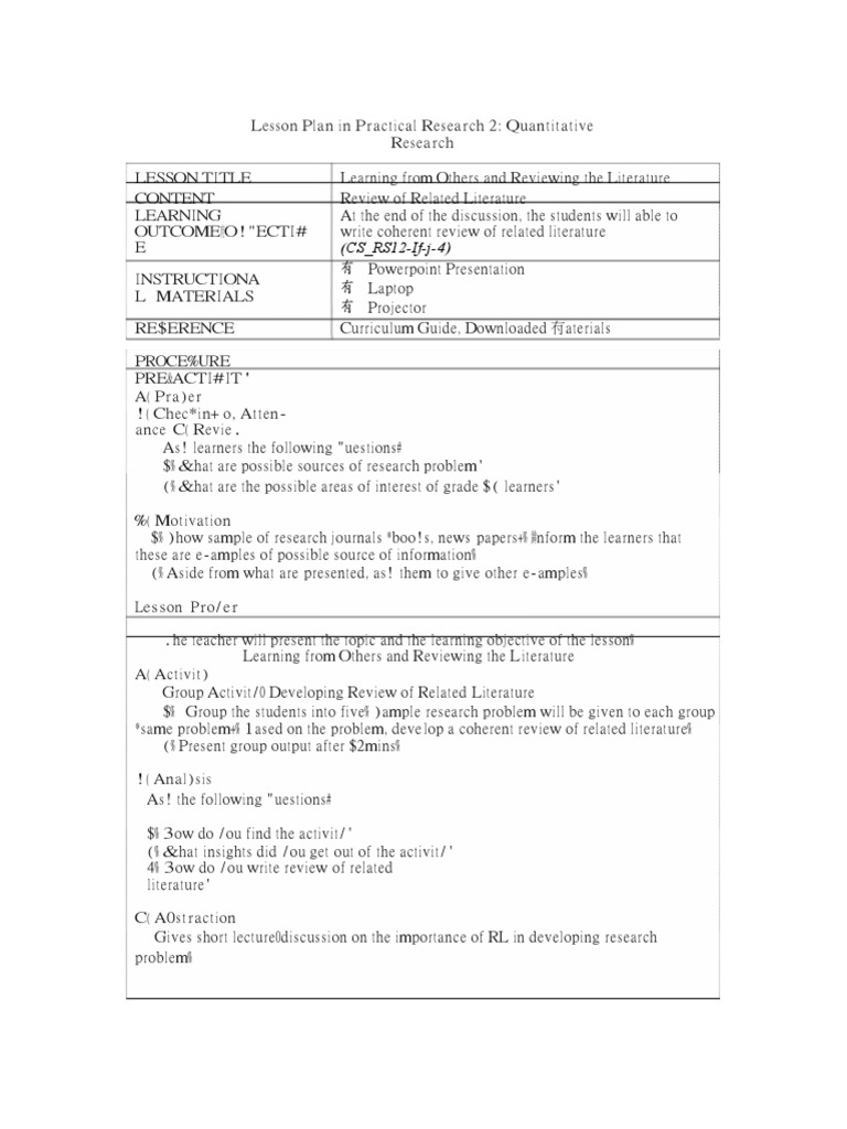 Lesson Plan in Practical R2 | PDF | Lesson Plan | Teaching