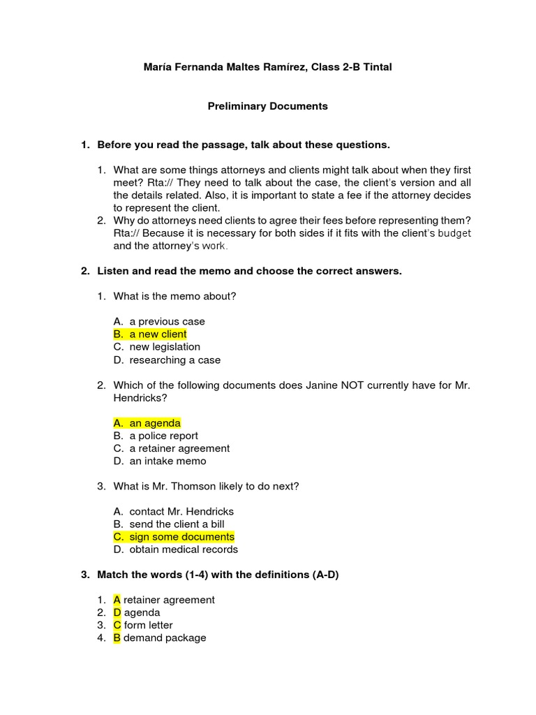 Preliminary Documents | PDF | Paralegal | Lawyer