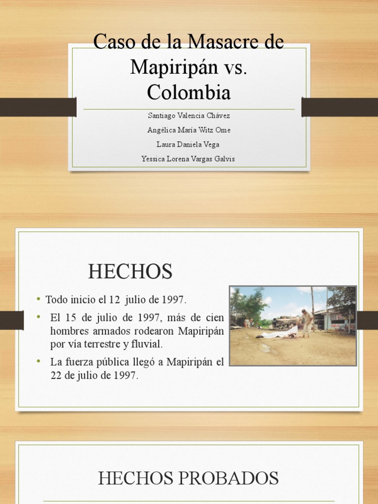 Masacre de Mapiripán: Caso y Responsabilidad | PDF | Derechos humanos ...