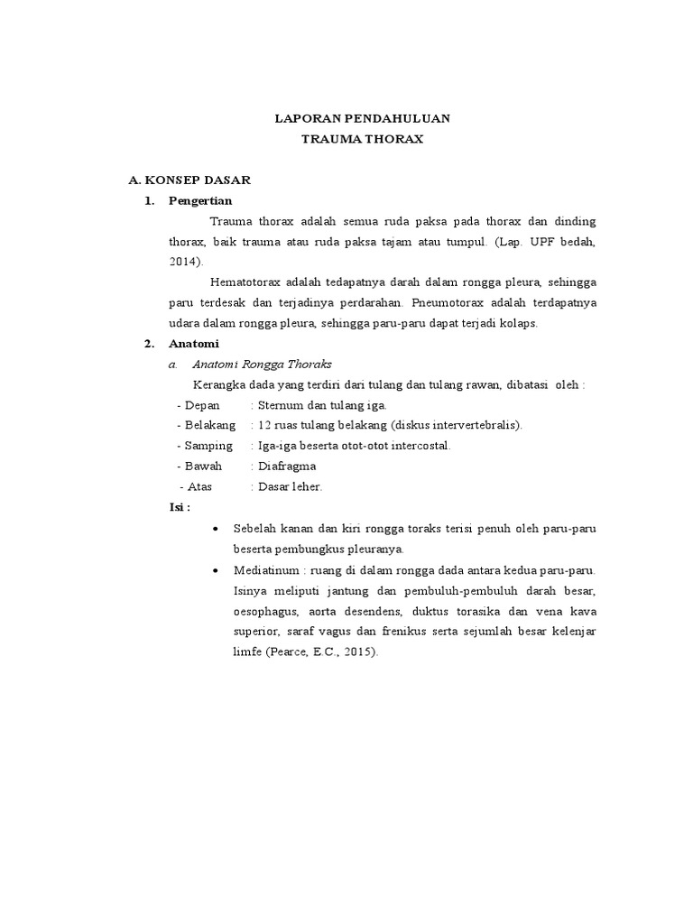 LP Trauma Thorax | PDF