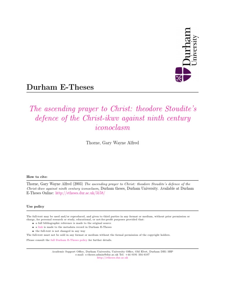 Theodore Stoudite'sdefence of The Christ-Icon PDF | PDF | Platonism | Logos