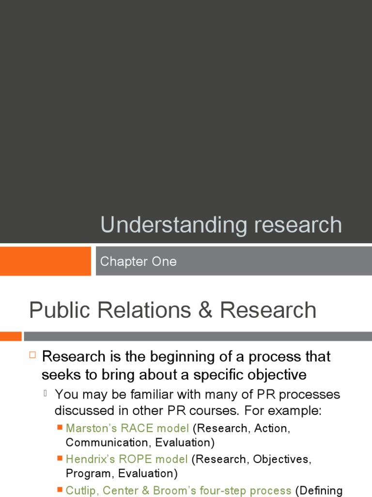 Understanding Research: Chapter One | PDF | Qualitative Research ...