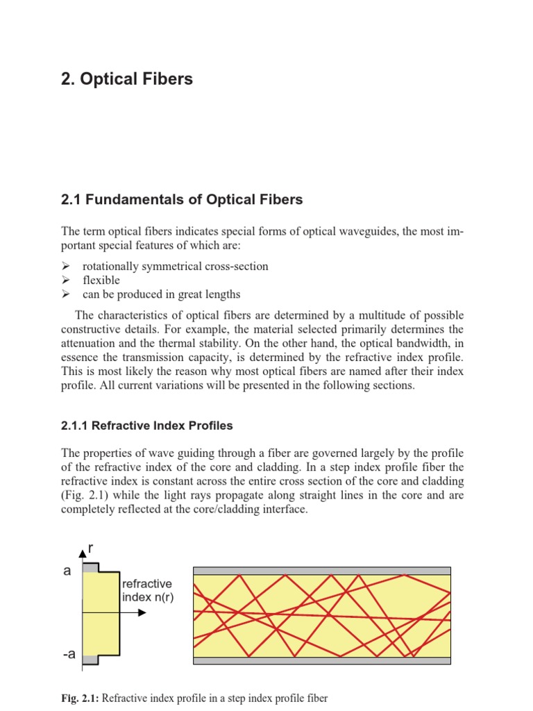 Fundamentals of Optical Fibre | PDF | Attenuation | Optical Fiber