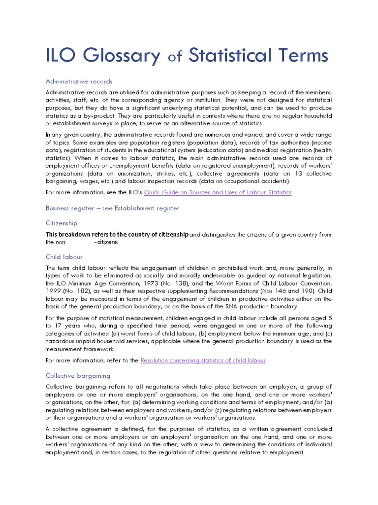 Statistical Glossary PDF | PDF | Labour Economics | Consumer Price Index