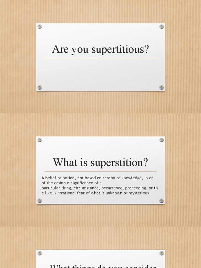 Are You Supertitious | PDF