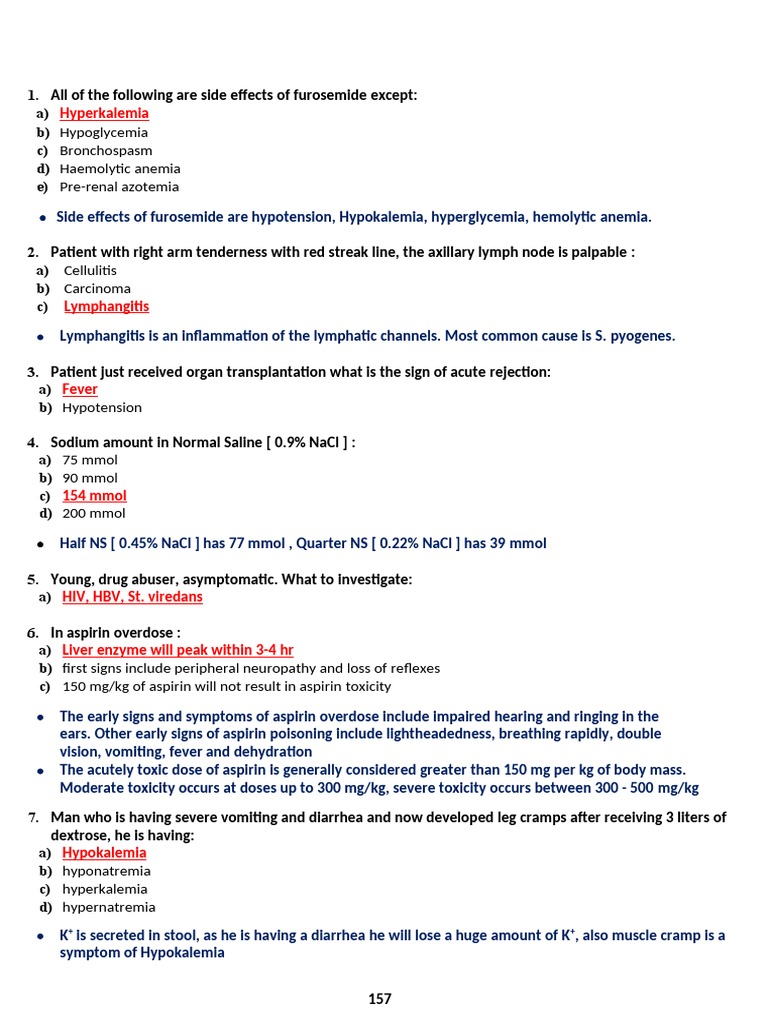 Side Effects of Furosemide and Management of Anaphylaxis | PDF | Rtt ...