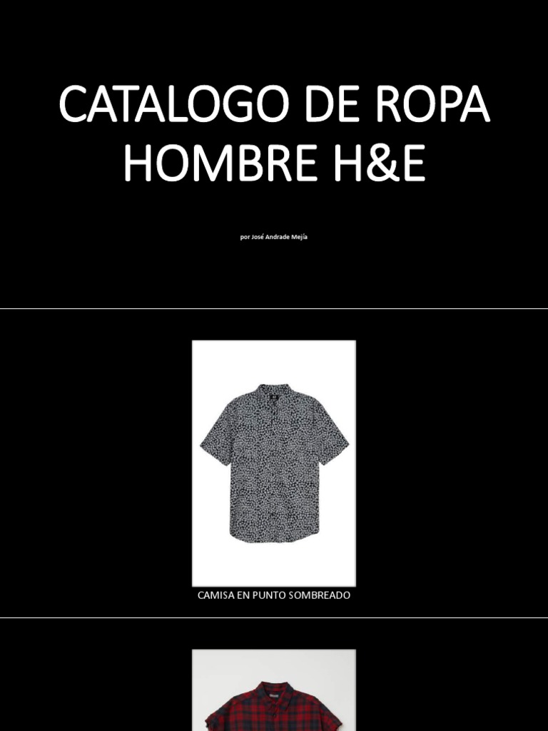 Catalogo de Ropa Hombre H&e | PDF