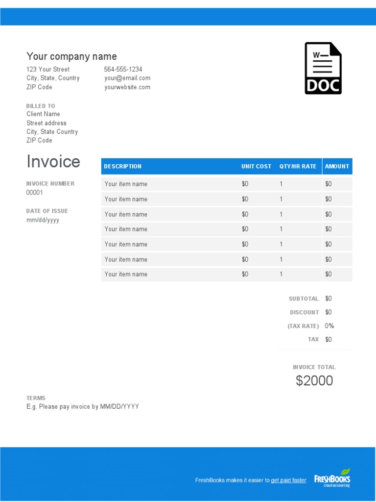 Word Word Invoice1 | PDF