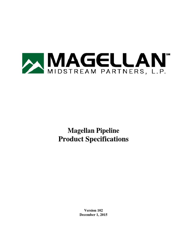 Magellan Pipeline Product Specifications | Download Free PDF | Gasoline ...